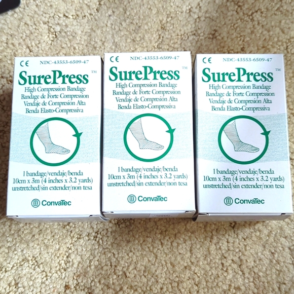 sure press | Other | 3 New High Compression Bandages Medical 4 X 32 ...